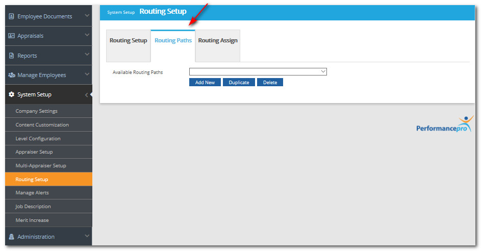 Setting up and Assigning Routing Paths - Performance Pro